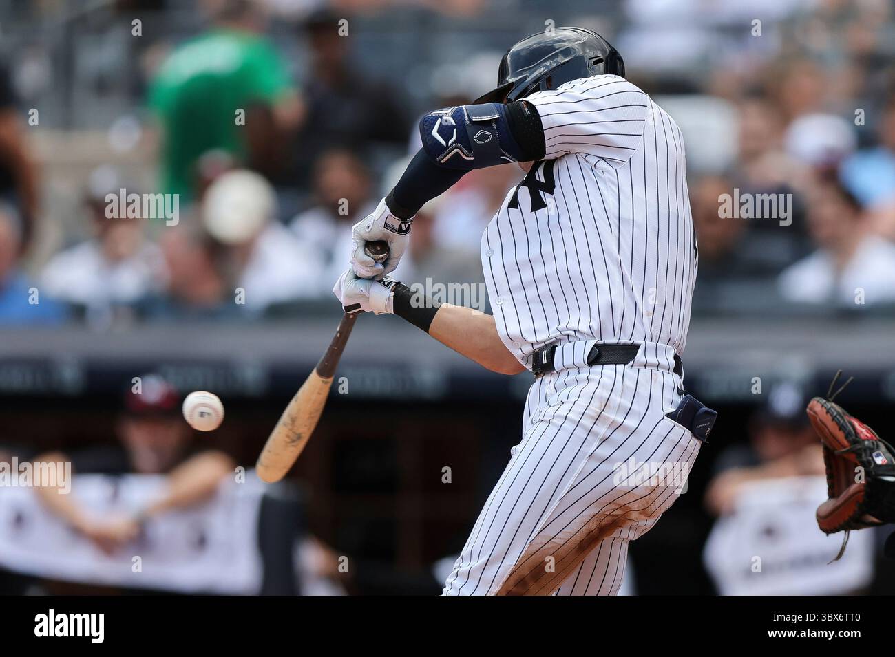 BRONX, NY - JULY 12: New York Yankees shortstop Anthony Volpe (11) at ...