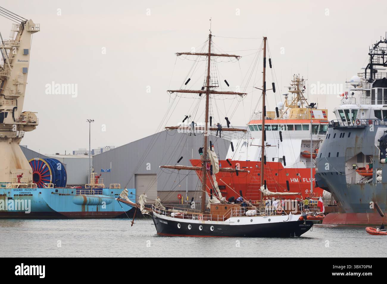 Aberdeen, Scotland 17th July 2025.Kapitan Glowacki Tall Ship with ...