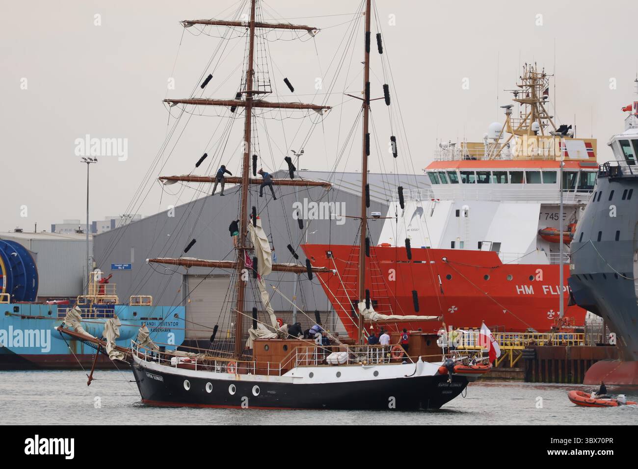 Aberdeen, Scotland 17th July 2025.Kapitan Glowacki Tall Ship with ...