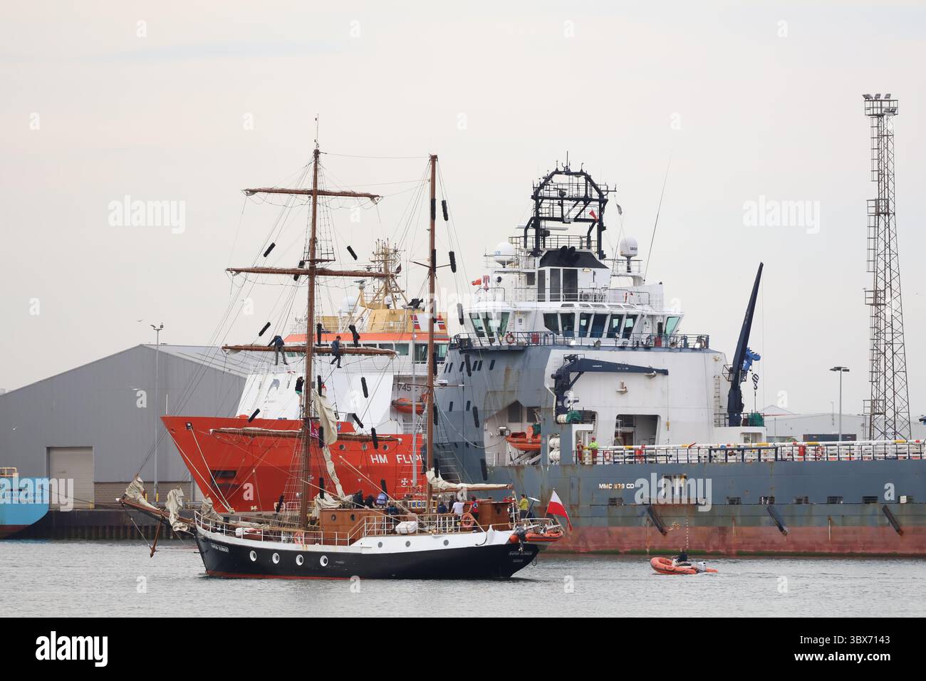Aberdeen, Scotland 17th July 2025.Kapitan Glowacki Tall Ship with ...