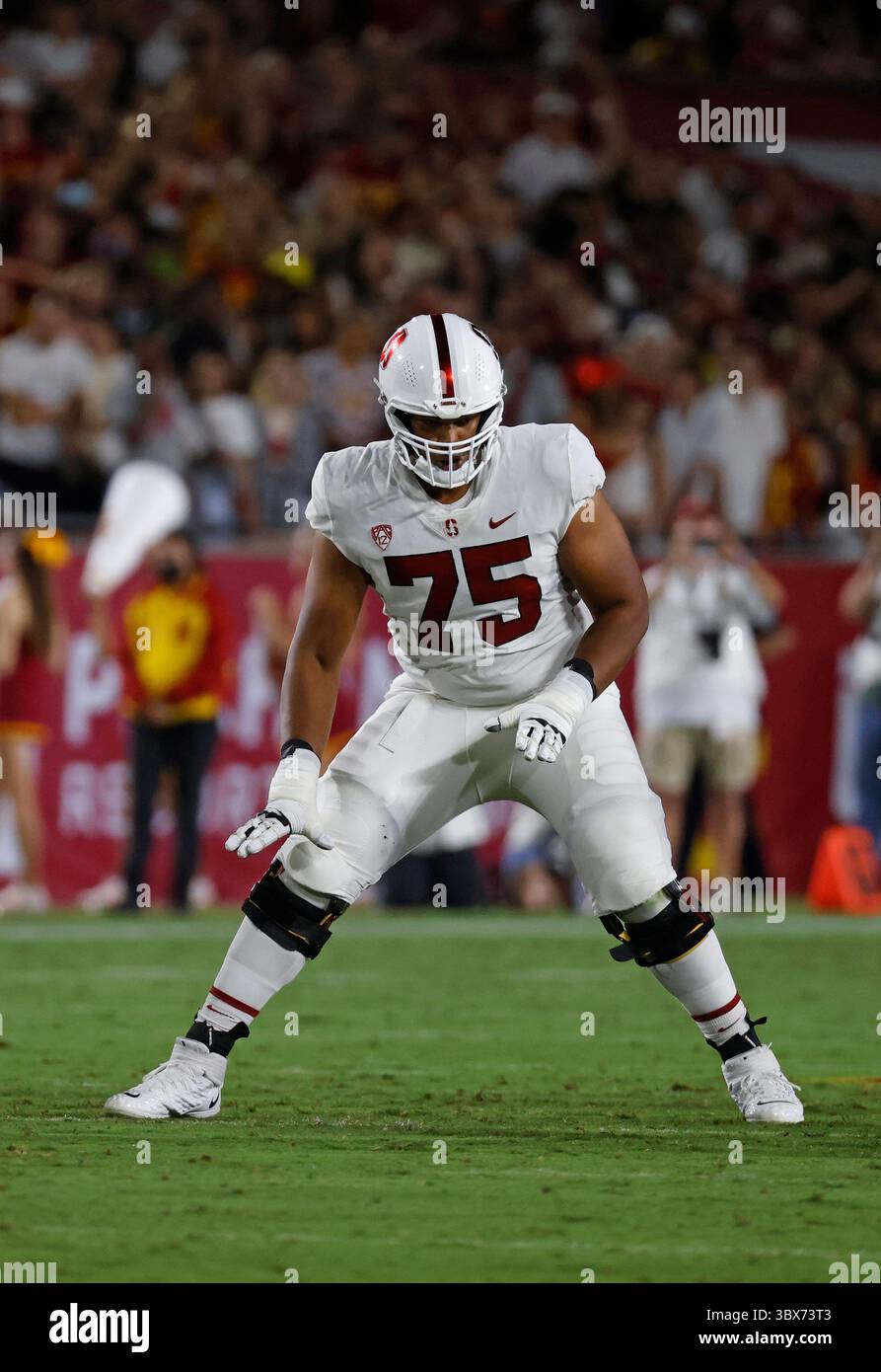 September 11, 2021 Stanford Cardinal offensive tackle Walter Rouse #75 ...