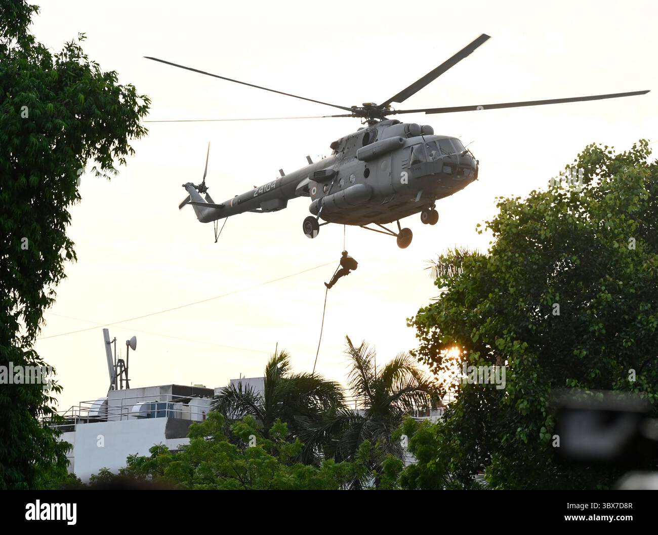 NEW DELHI, INDIA - JULY 17: NSG commando landed at Claridges Hotel in ...