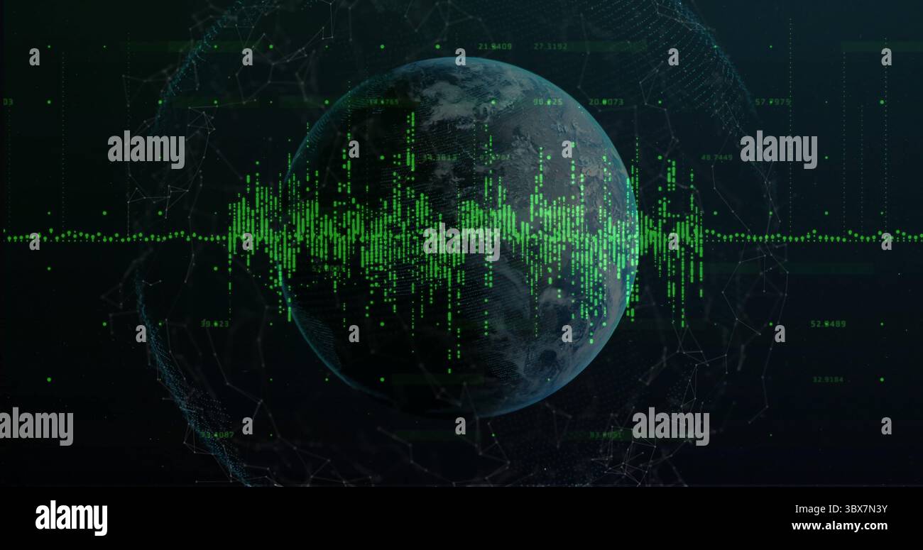 Neon green wireframe sphere floating hi-res stock photography and ...
