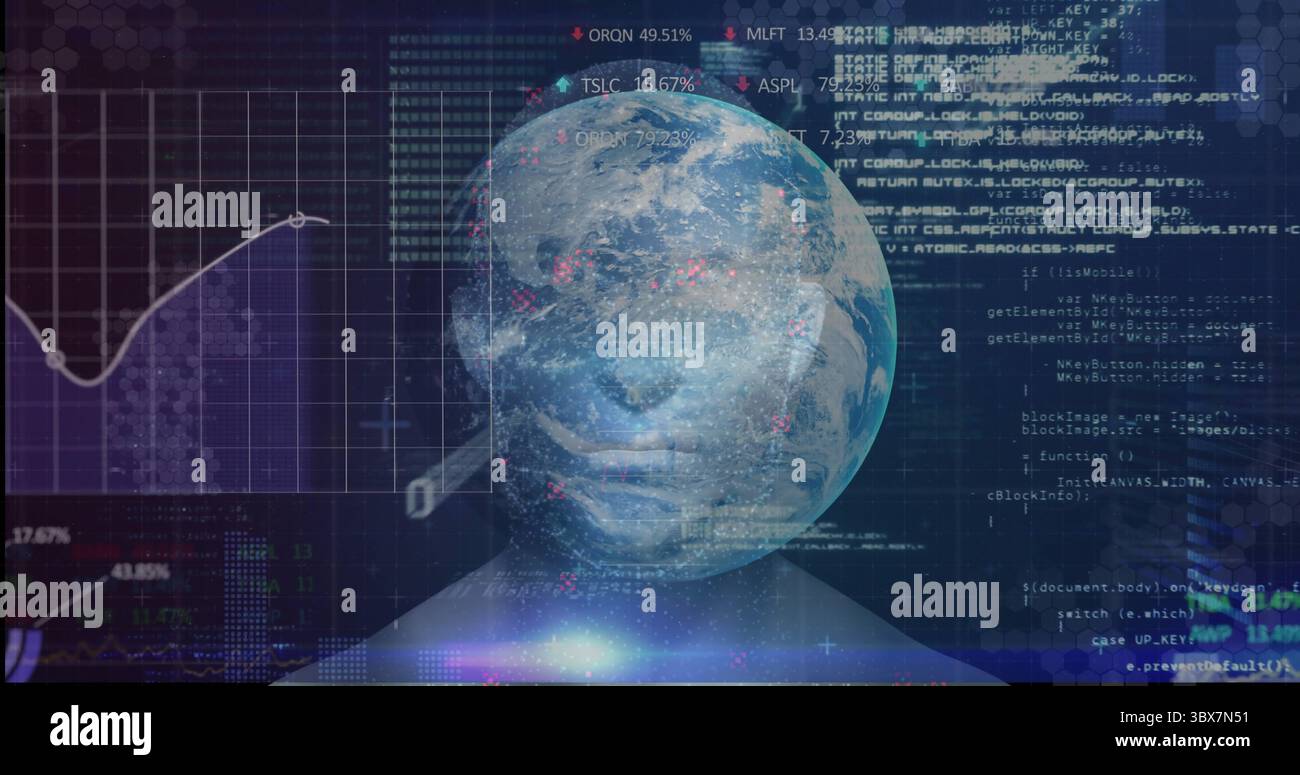 White globe silhouette floating over hi-res stock photography and images - Alamy