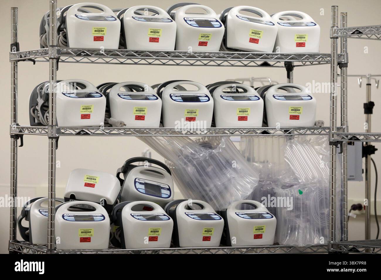 September 16, 2021, SAFETY HARBOR, Florida, USA: A shelving unit holds ...