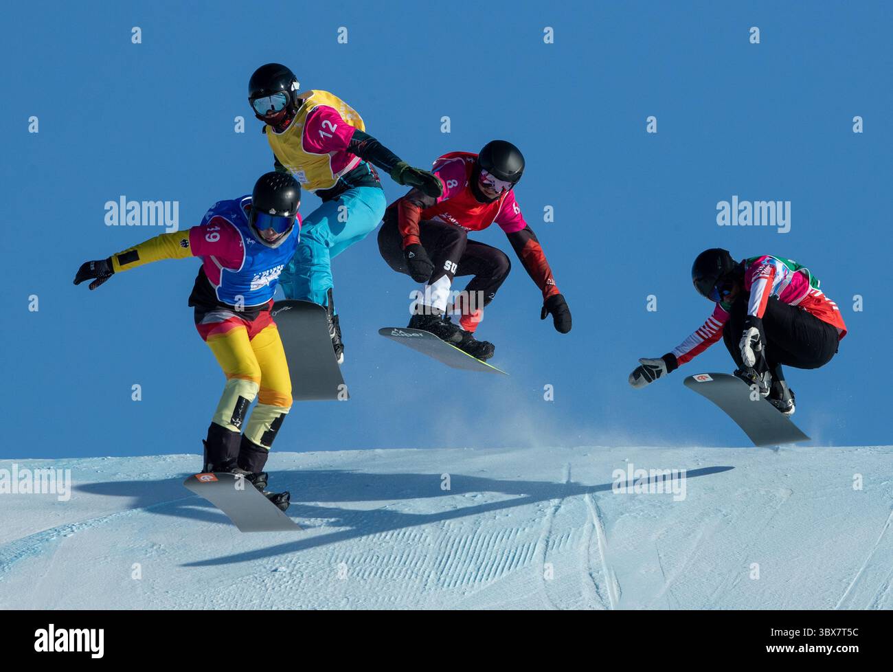 January 20, 2020: Switzerland: Niels Conradt GER (blue bib, Silver ...
