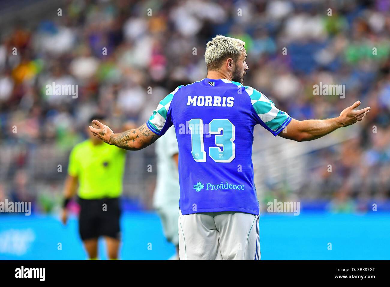 July 16, 2025: Seattle Sounders FC forward Jordan Morris (13) can't get ...