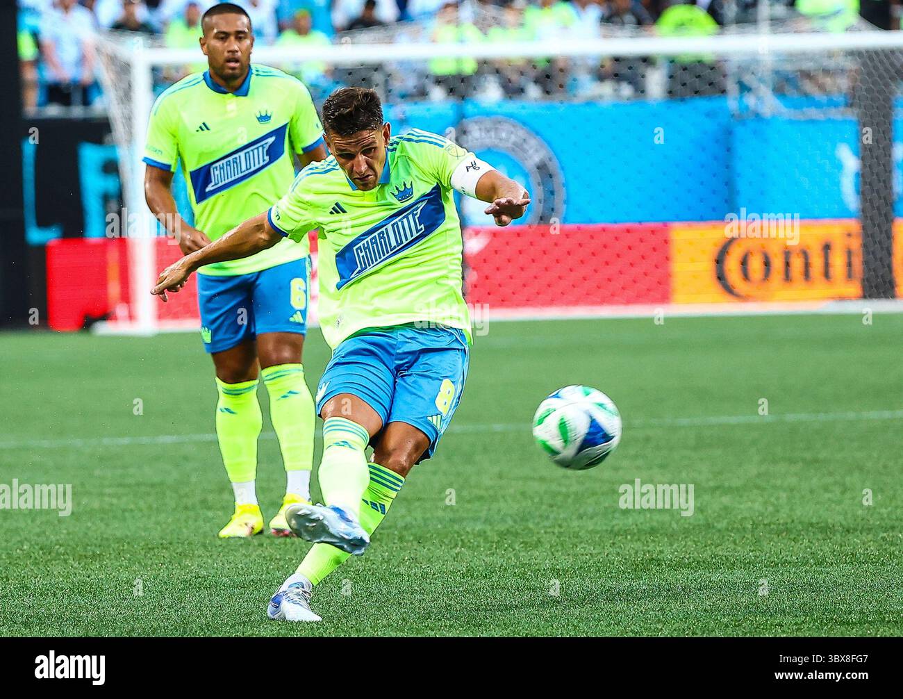 July 16, 2025: Charlotte FC mid-fielder Ashley Westwood (8) kicks the ...