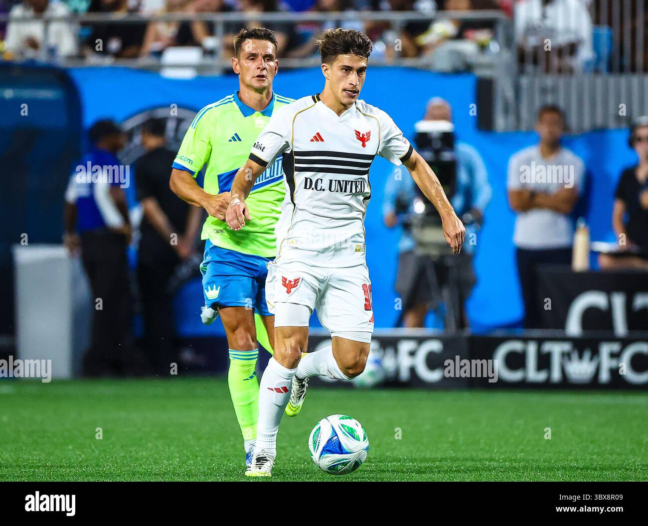 July 16, 2025: DC United mid-fielder Gabriel Pirani (10) brings ball up ...