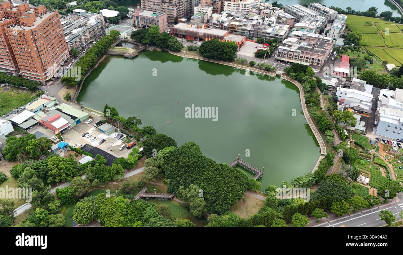 Aerial view wetland pond hi-res stock photography and images - Alamy