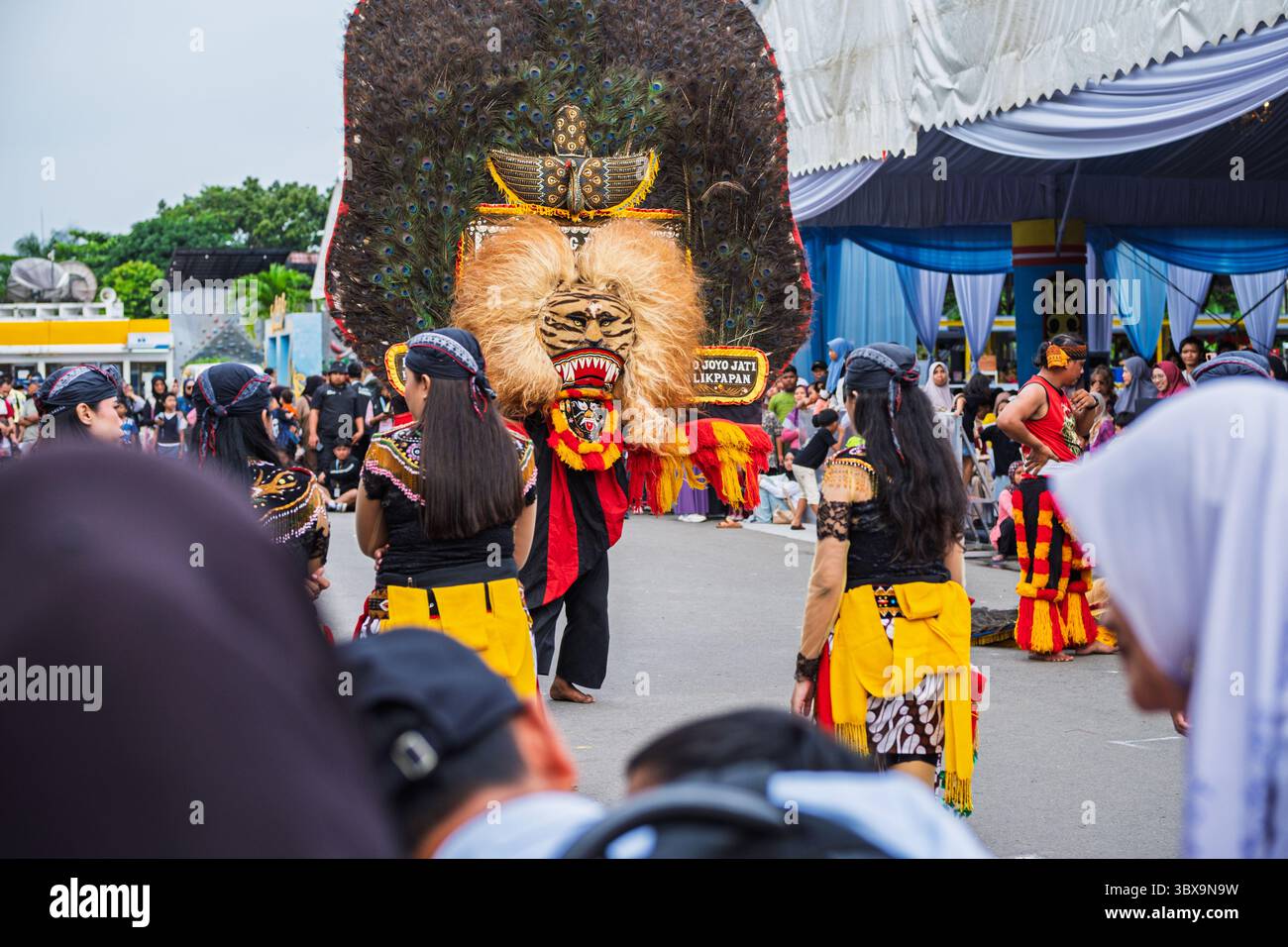Balikpapan, Indonesia – July 11th 2025 Reog Ponorogo dancers performing ...