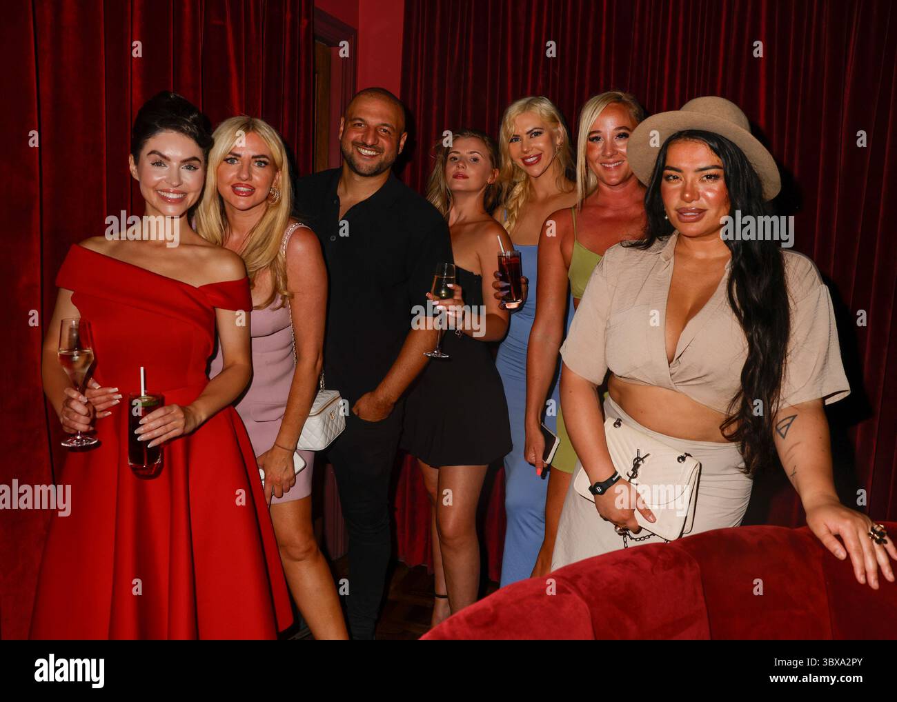 Stacey Harrison, Tracy Holloway, Sinan Sahin, Molly Dee, Miss Viktorija and Sarah Atkins attend ...