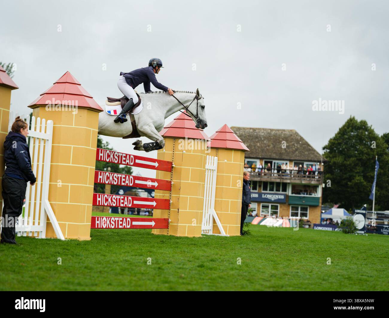 Gregory Cottard of France riding Cocaine Du Val during the jump-off of ...