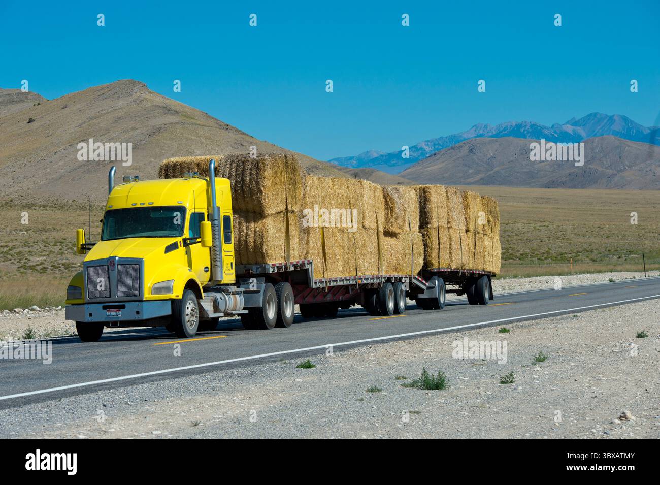 Semi moving alfalfa hay hi-res stock photography and images - Alamy