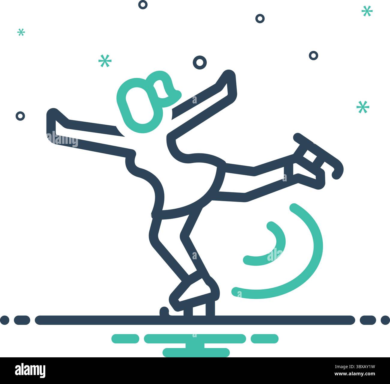 Figure skater woman ice Stock Vector Images - Alamy