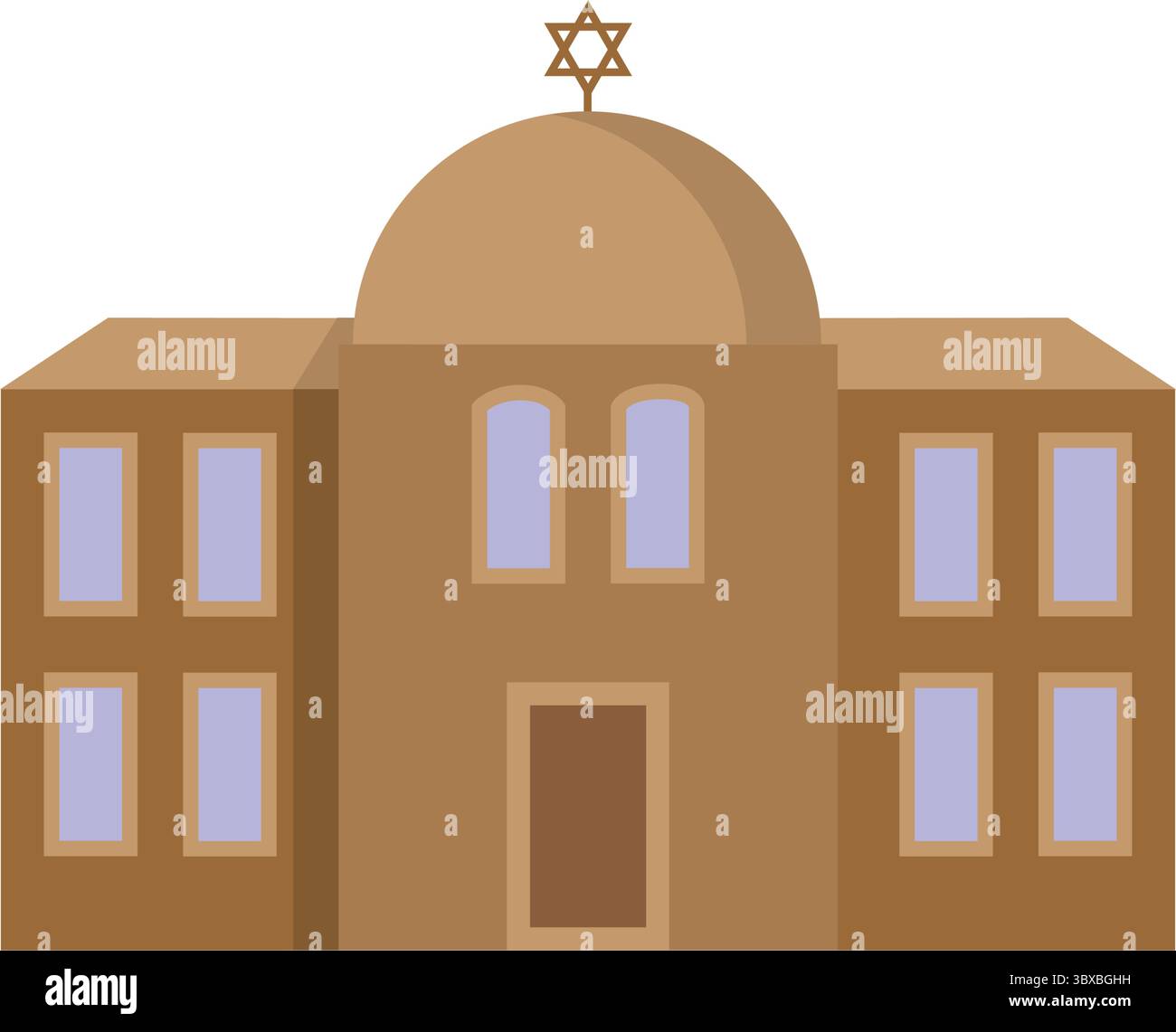 Traditional Jewish Synagogue Architectural Vector Illustration Stock ...