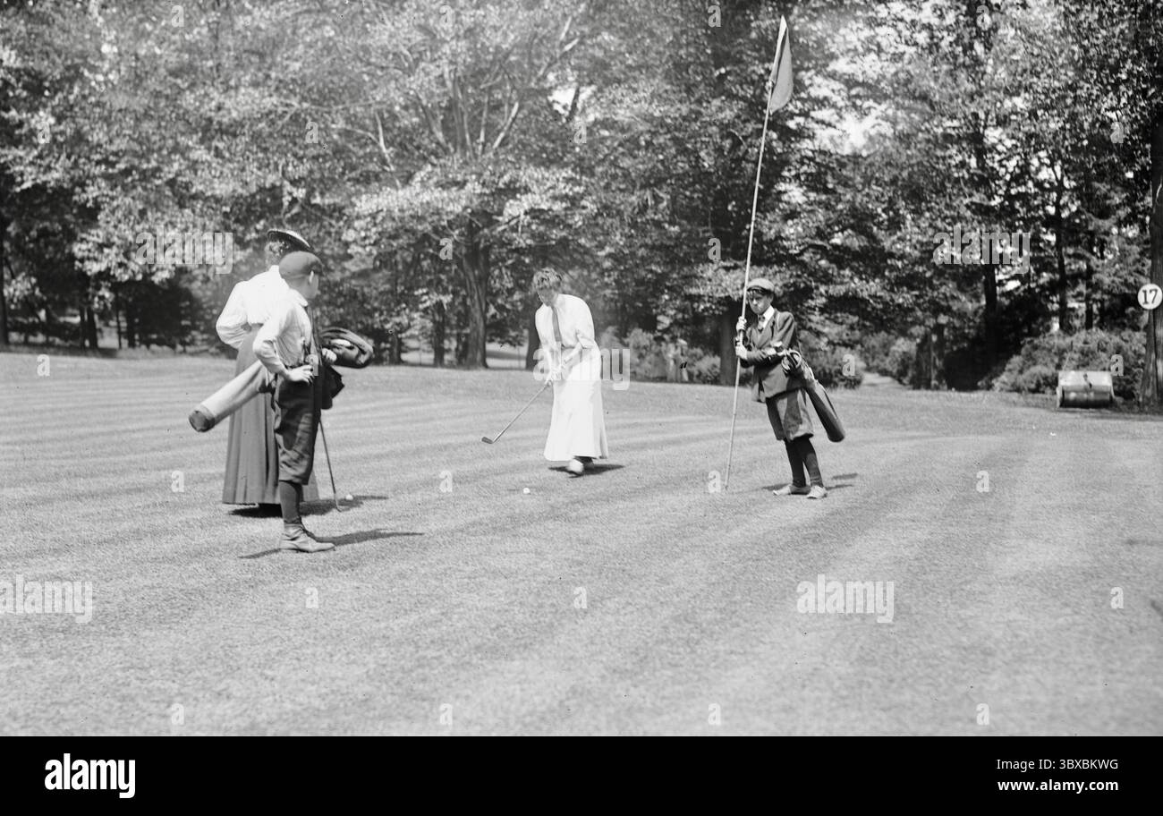 Miss A. Irving, competes at the Essex Country Club golf tournament 26 ...