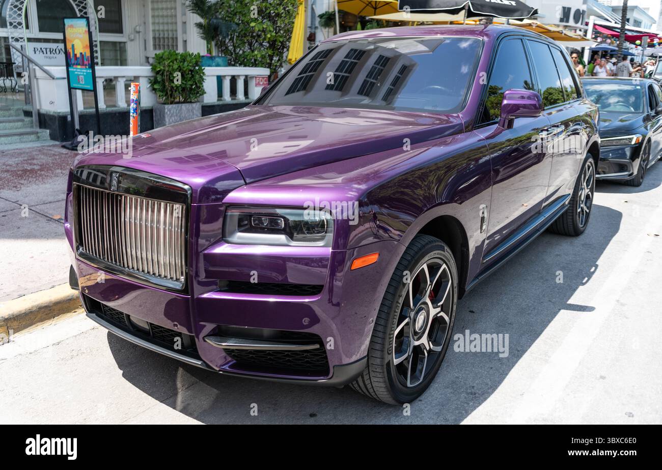 Miami, Florida, USA - April 19, 2025: 2025 Rolls Royce Cullinan SUV car ...