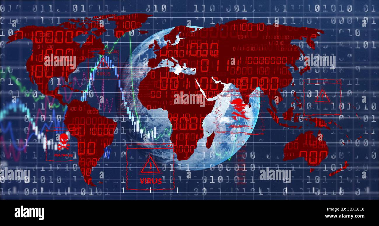 Binary code financial graphs overlaying hi-res stock photography and images - Alamy