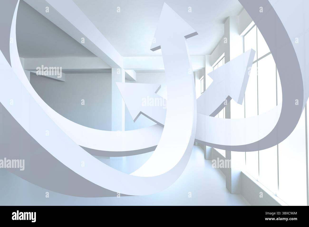 3d light arrow sign in hi-res stock photography and images - Alamy