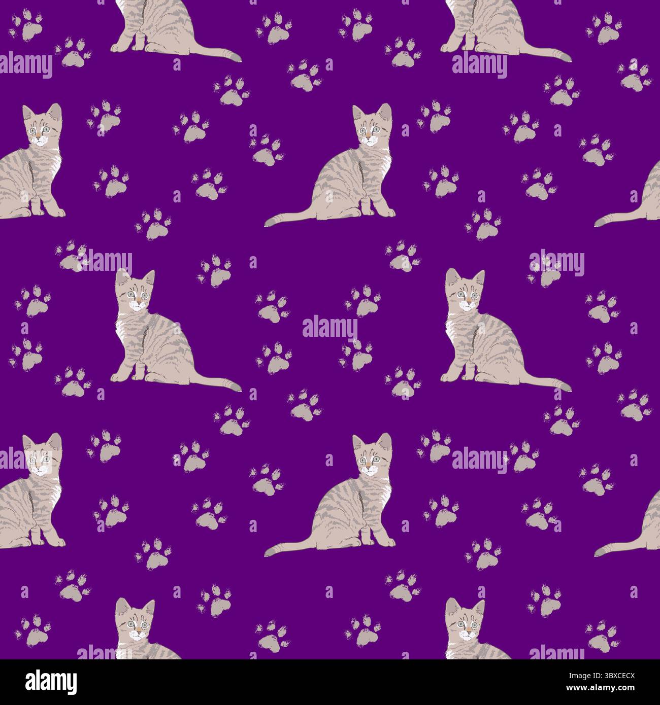 Purple cat motif hi-res stock photography and images - Alamy