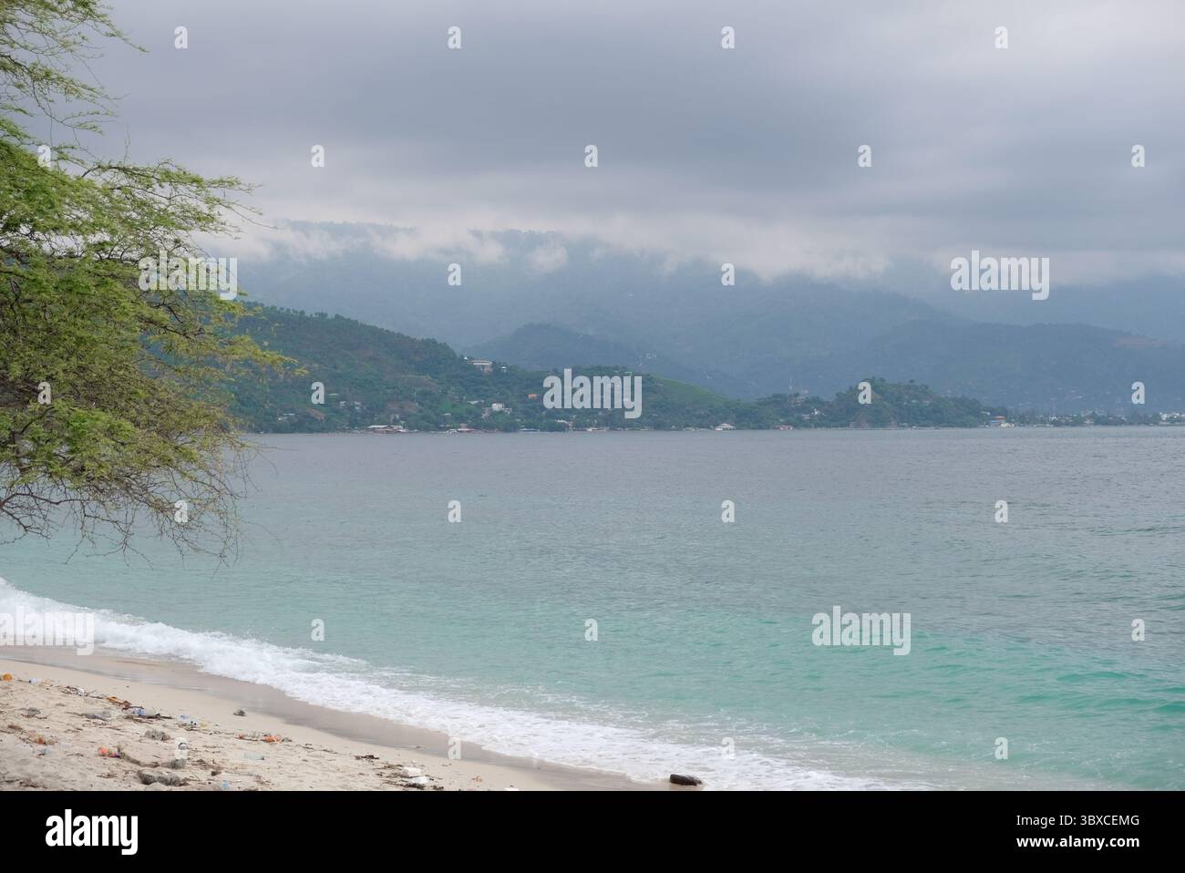Tropical exotic paradise view of Cristo Rei Beach in Dili, Timor Leste ...