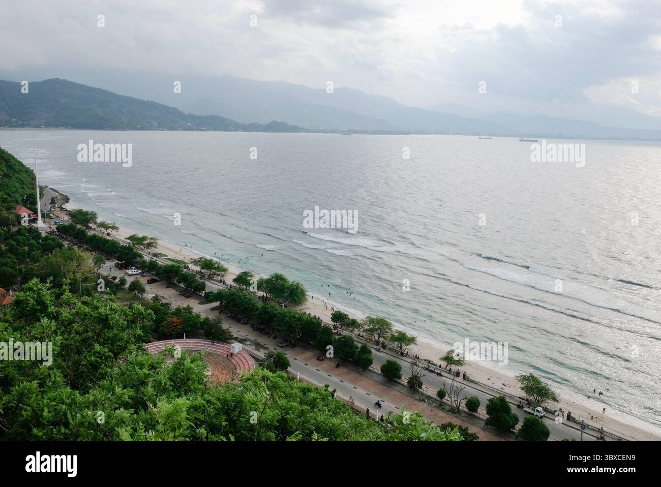 Tropical exotic paradise view of Cristo Rei Beach in Dili, Timor Leste ...