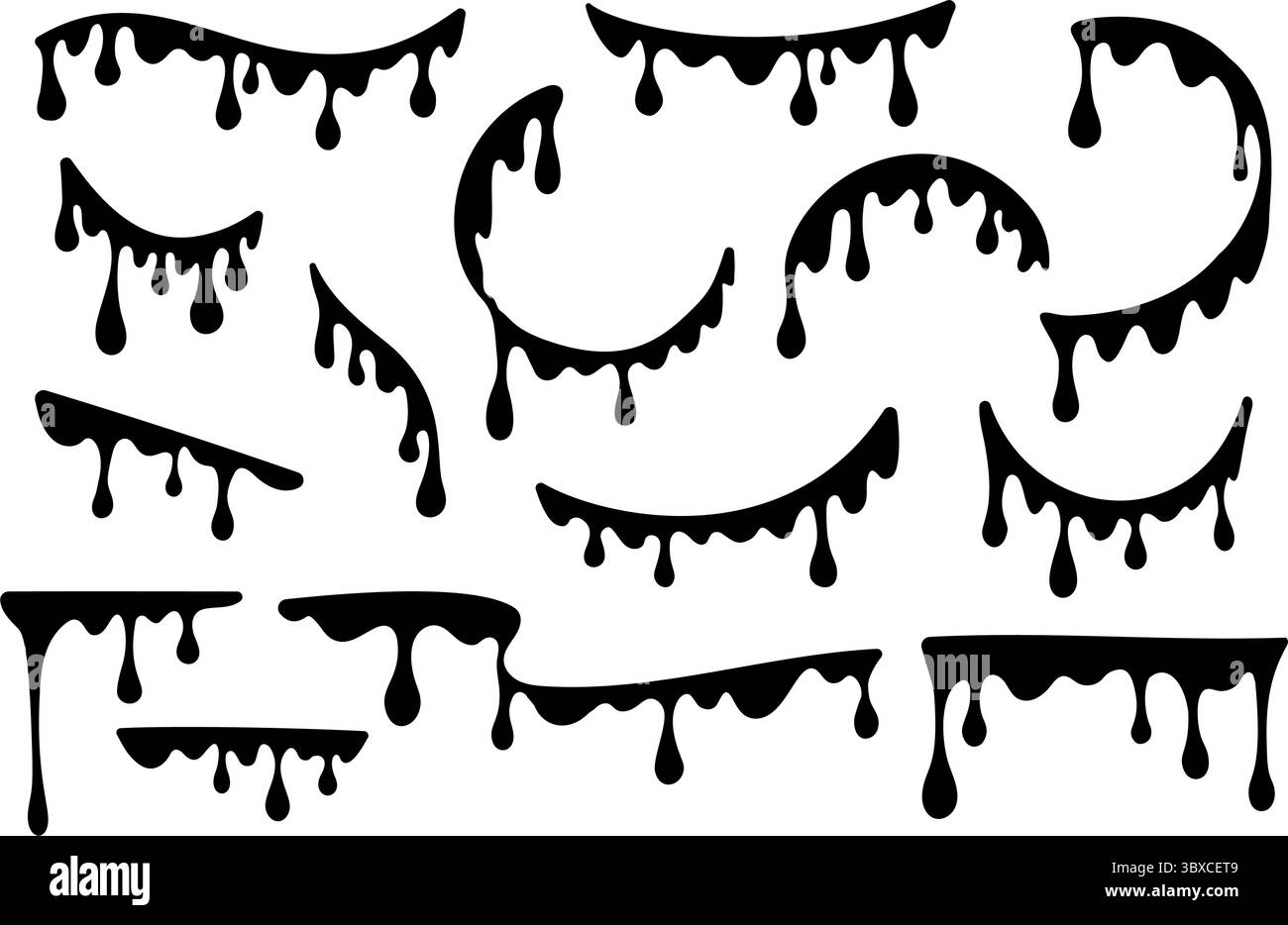 Sauce drips on chocolate ice Stock Vector Images - Alamy