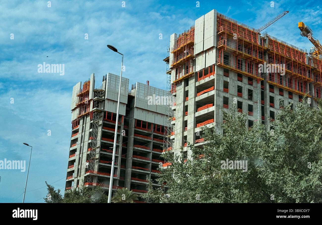New high rise buildings under construction in Baghdad, showcasing ...