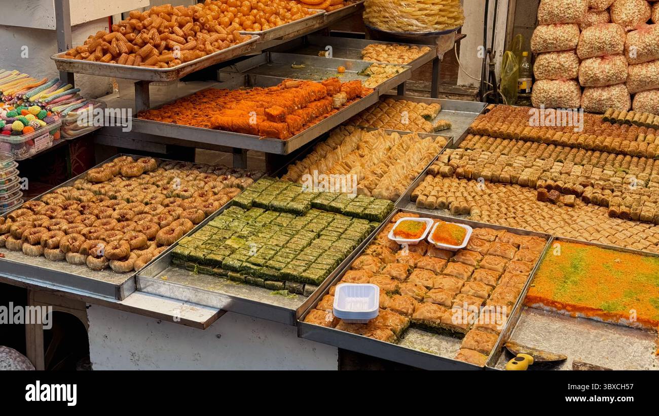 Colorful traditional sweets in Baghdad market attract both locals and ...