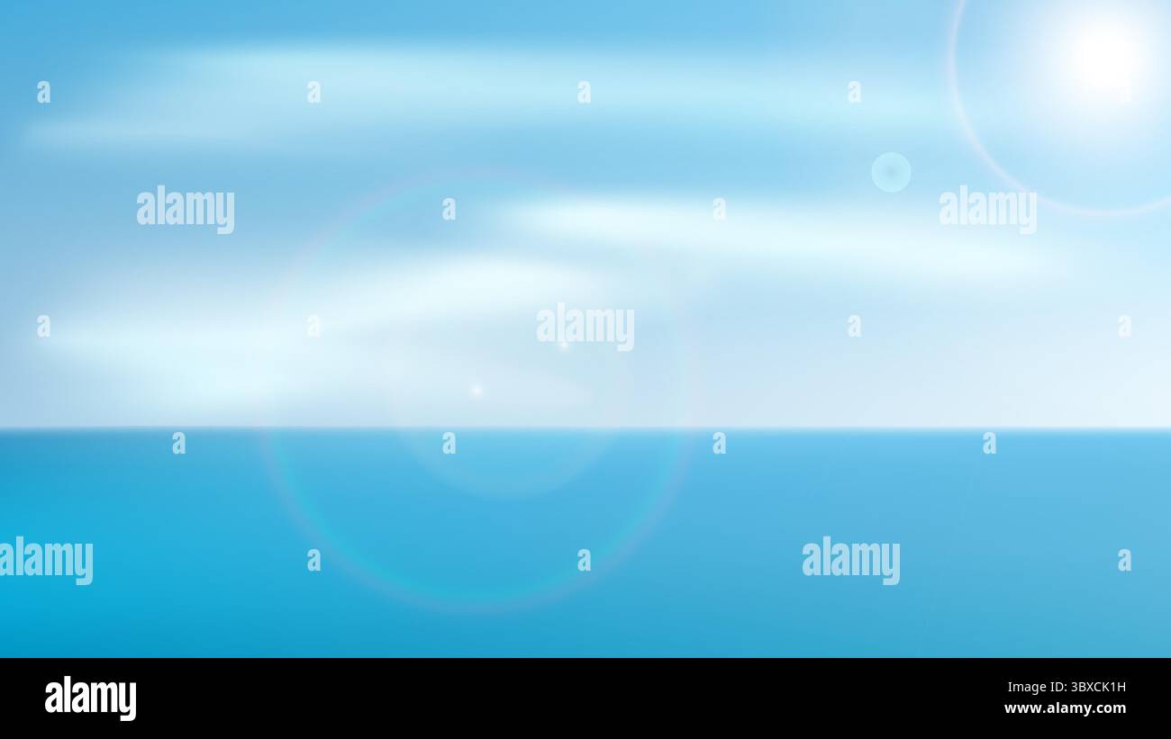 Blue sky sea perfect Stock Vector Images - Alamy