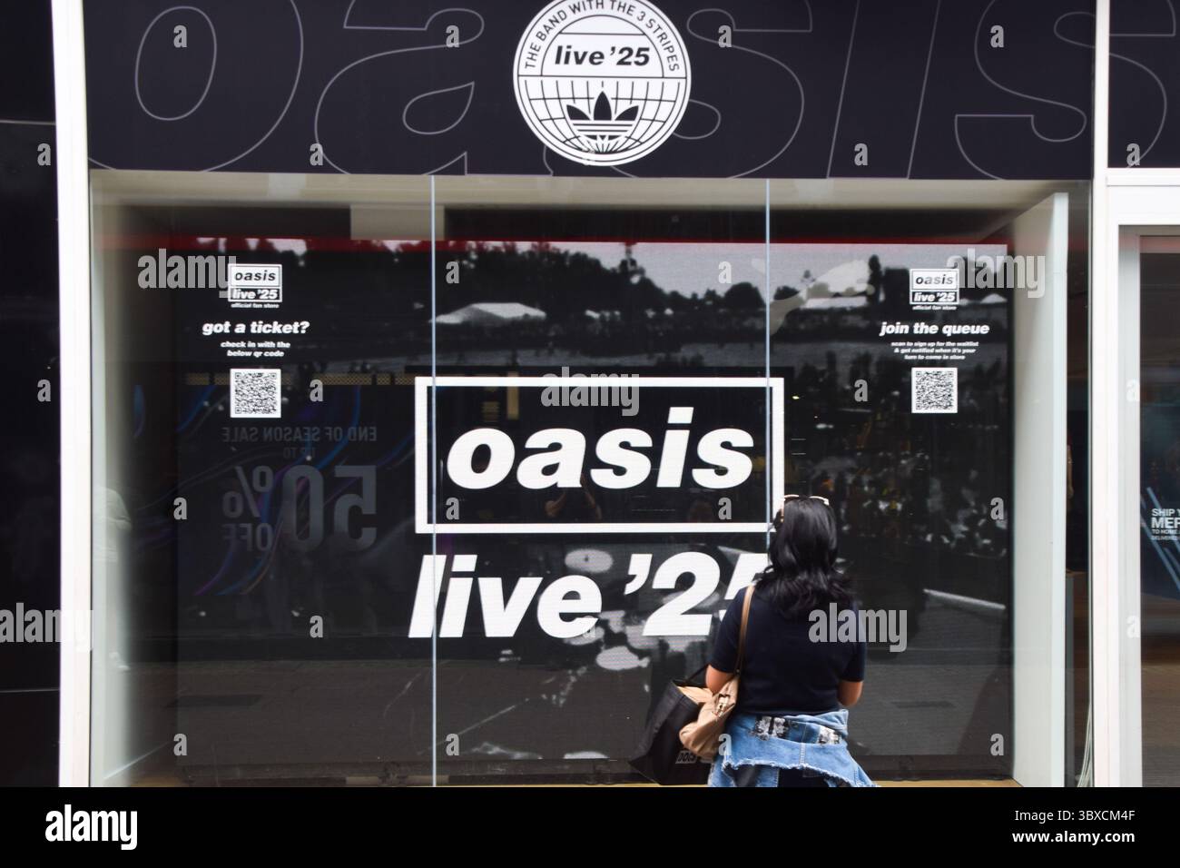London, UK. 17th July 2025. Exterior view of the Oasis Live '25 pop-up ...