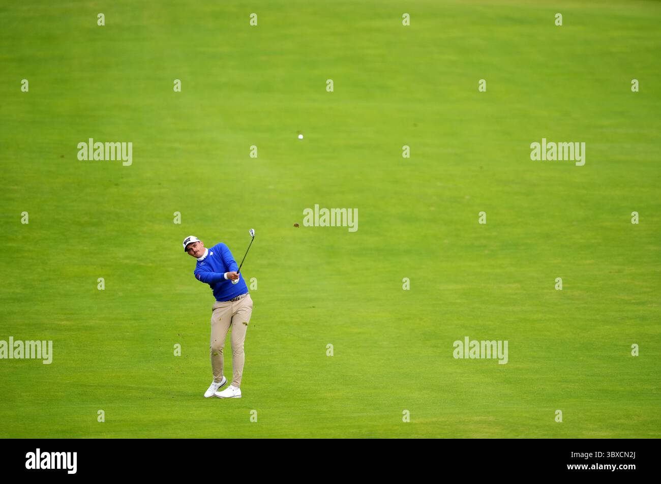 South Africa's Christiaan Bezuidenhout plays from the 1st fairway ...