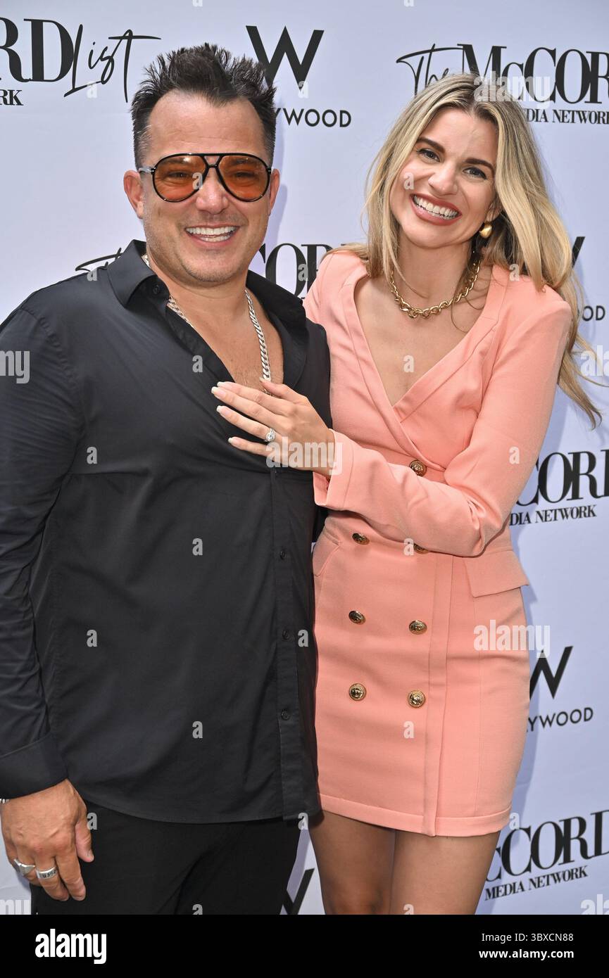 Los Angeles, CA USA - July 17, 2025: Rick Schirmer, Rachel McCord ...