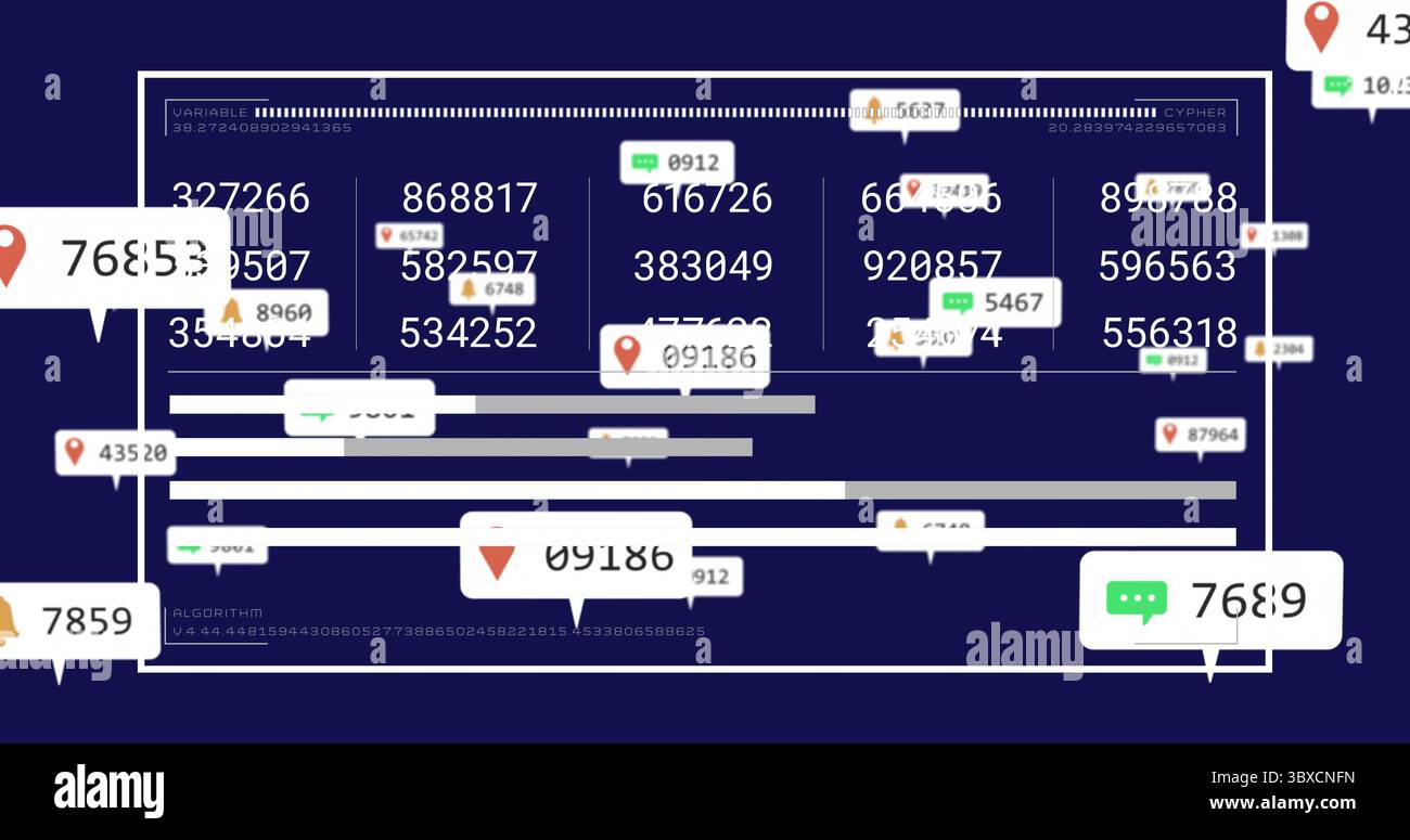 Displaying white-outlined panel on dashboard, with map pin icons ...