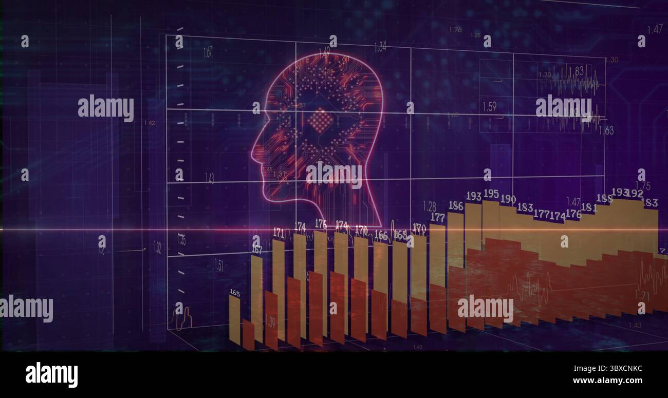 Wireframe ai profile glowing hi-res stock photography and images - Alamy