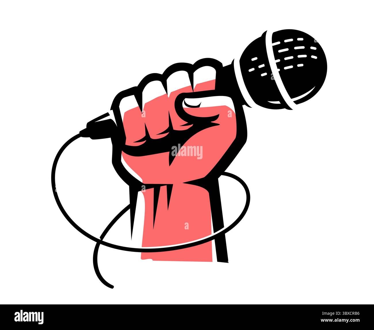 Karaoke mic cut out Stock Vector Images - Alamy