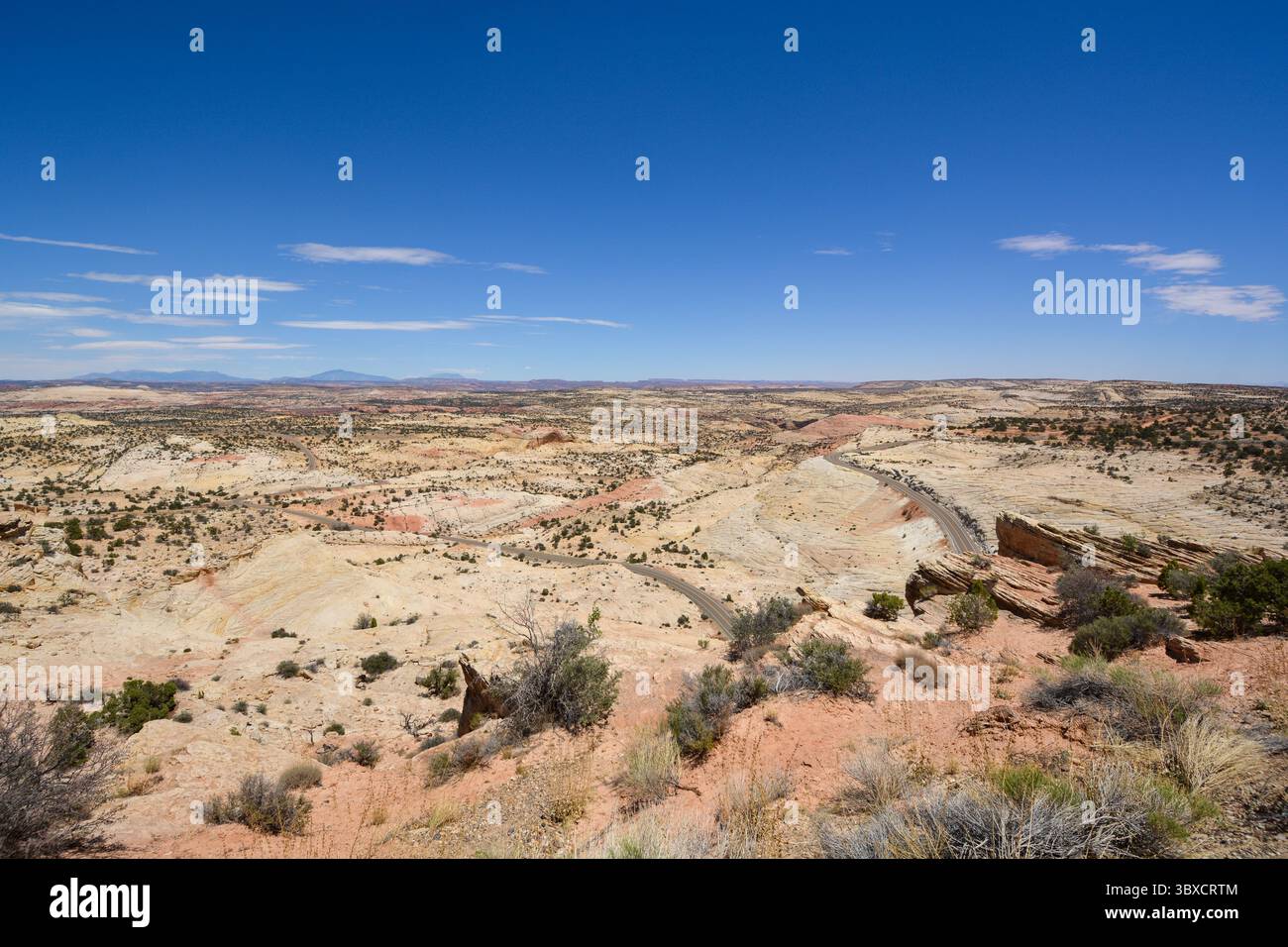 View of wide Arizona dessert on the border to Utah Stock Photo - Alamy