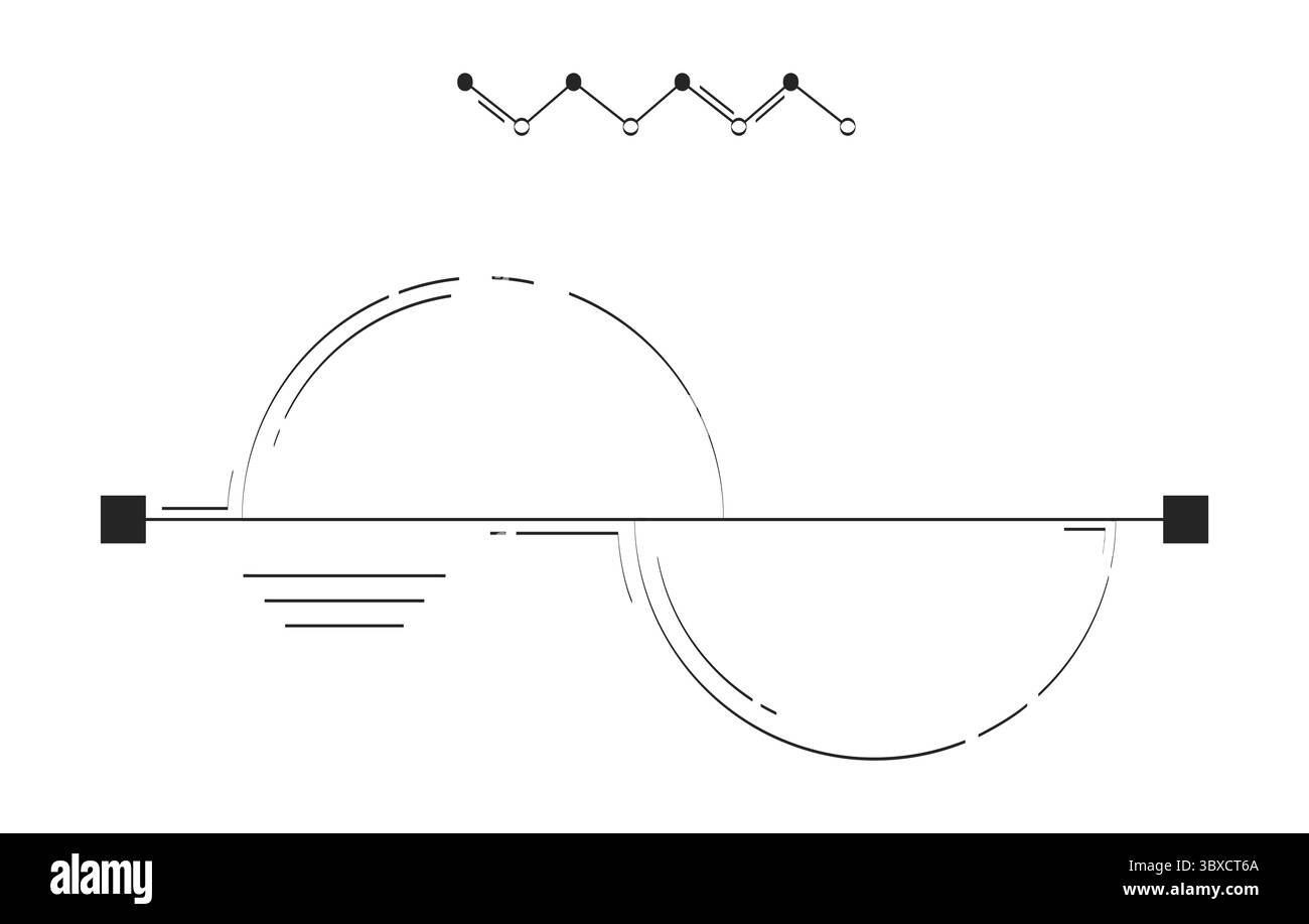 Linear graph statistic abstract Cut Out Stock Images & Pictures - Alamy