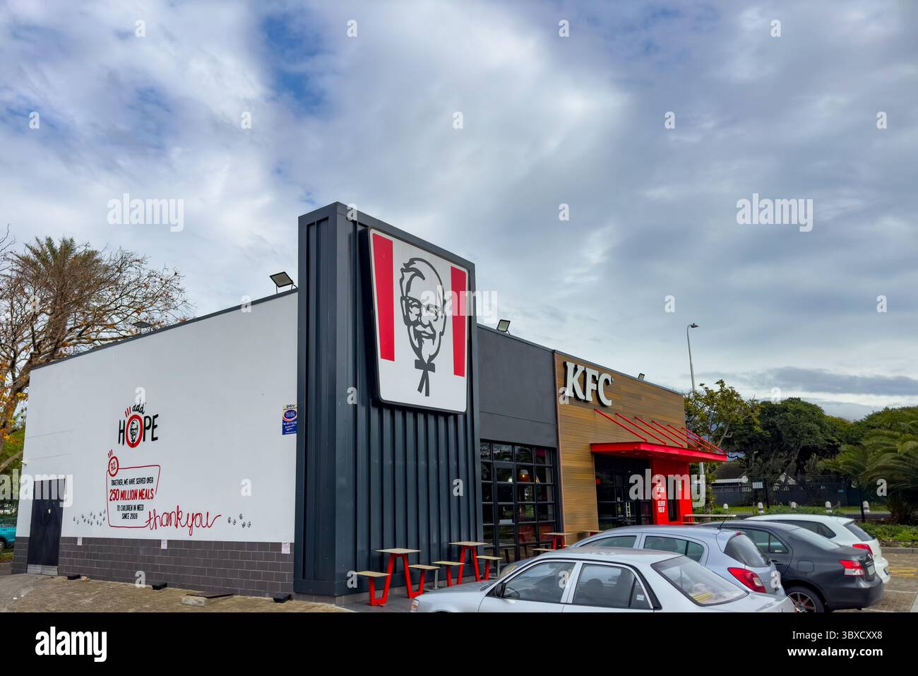 Cape Town, South Africa - July 02, 2025: Outside exterior of KFC drive ...