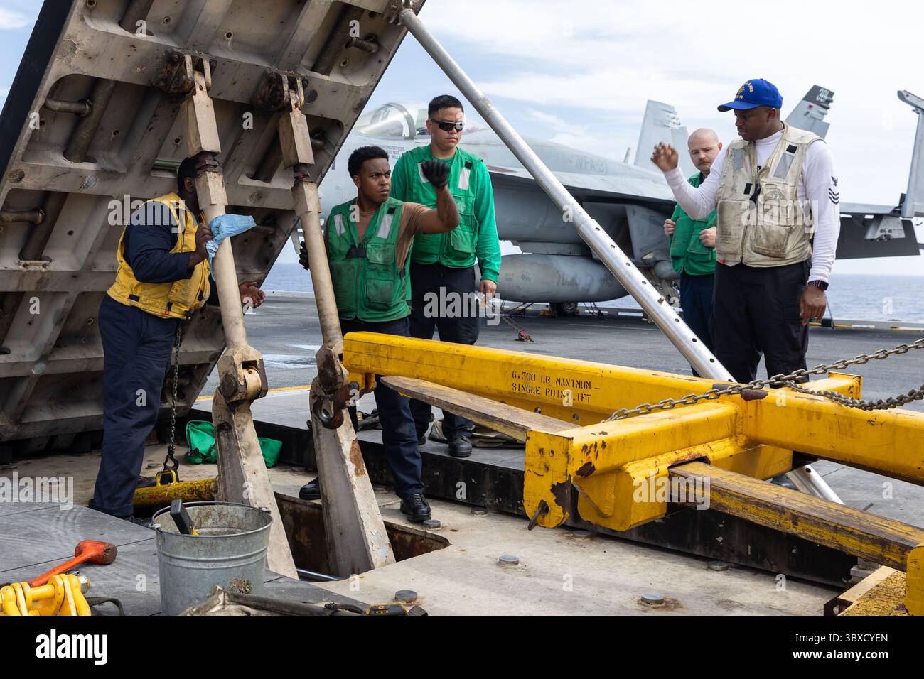 Aviation Boatswain’s Mate (Equipment) Airman Weldon Corbin, assigned to ...