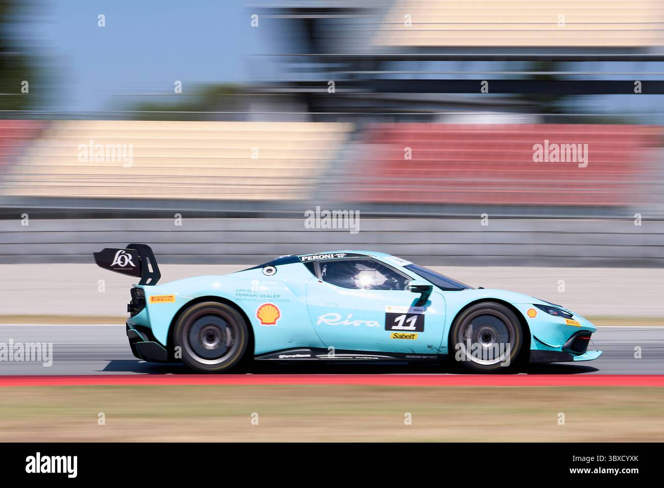 BARCELONA, SPAIN - JULY 17: Manuela Gostner of Italy and (193) Ineco - Reparto Corse RAM drives ...