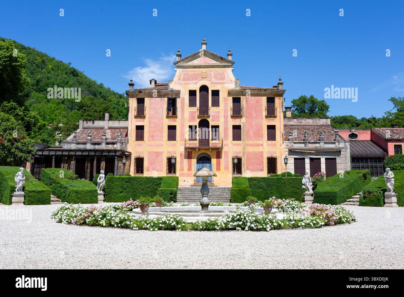 Panorama of the Villa Barbarigo Valsanzibio Padua Galzignano Terme. The ...