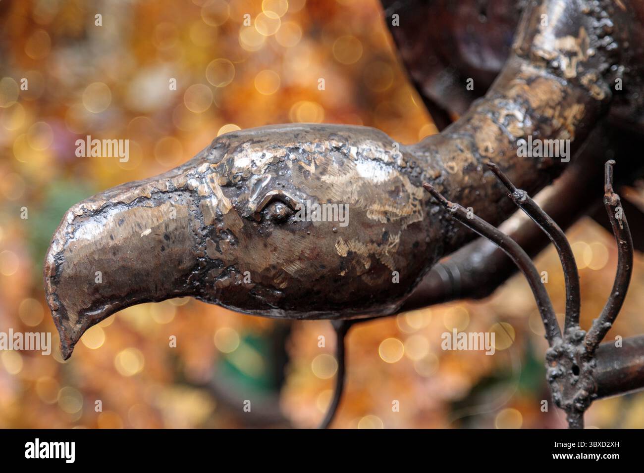 Scrap metal vulture, Shropshire Sculpture Park, England Stock Photo - Alamy
