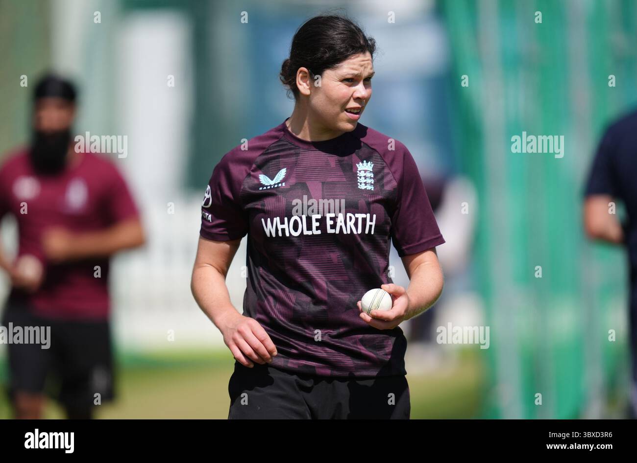 England's Alice Davidson-Richards during a nets session at Lord's ...