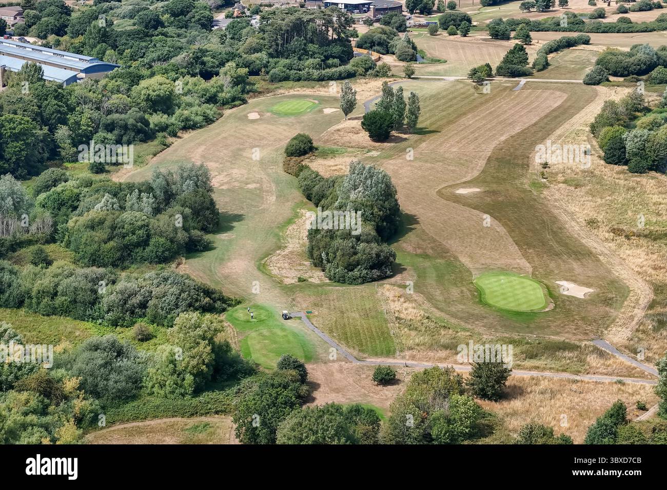 Bournemouth, Dorset, UK. 18th July 2025. UK Weather. Aerial view of the ...