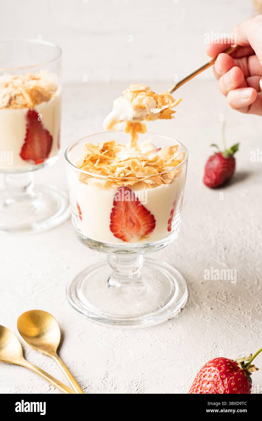 Dessert in glass layered hi-res stock photography and images - Alamy