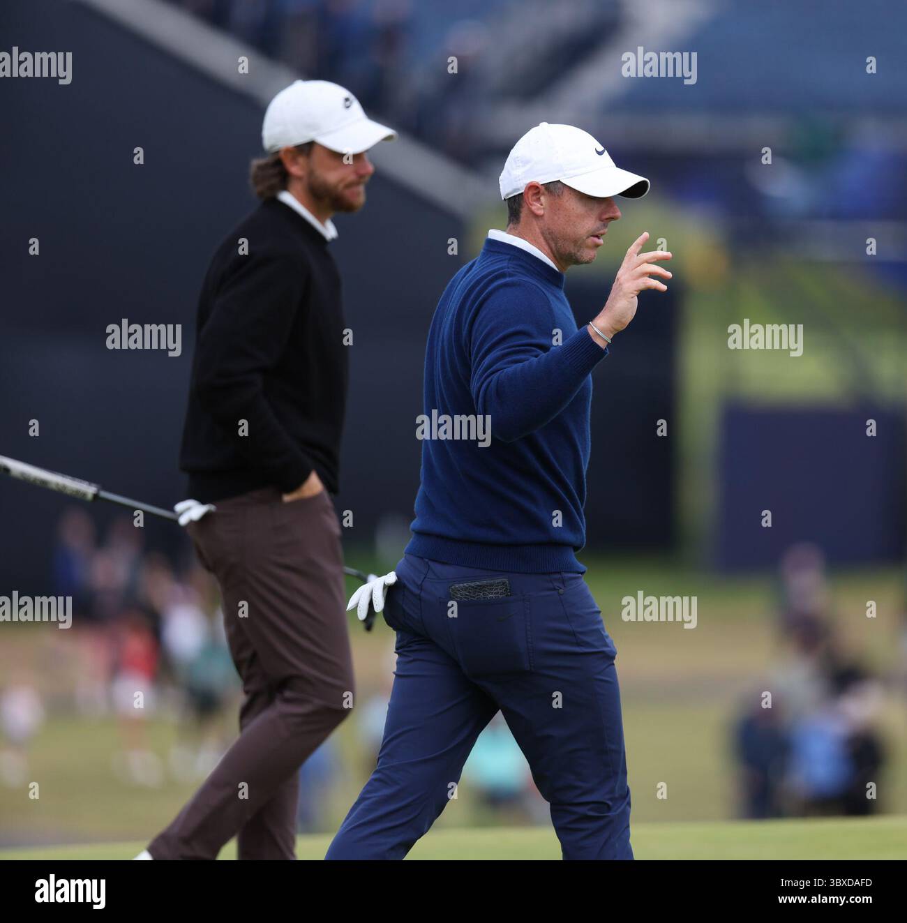 Rory after his birdie putt on the first green Out on the Second Day of ...