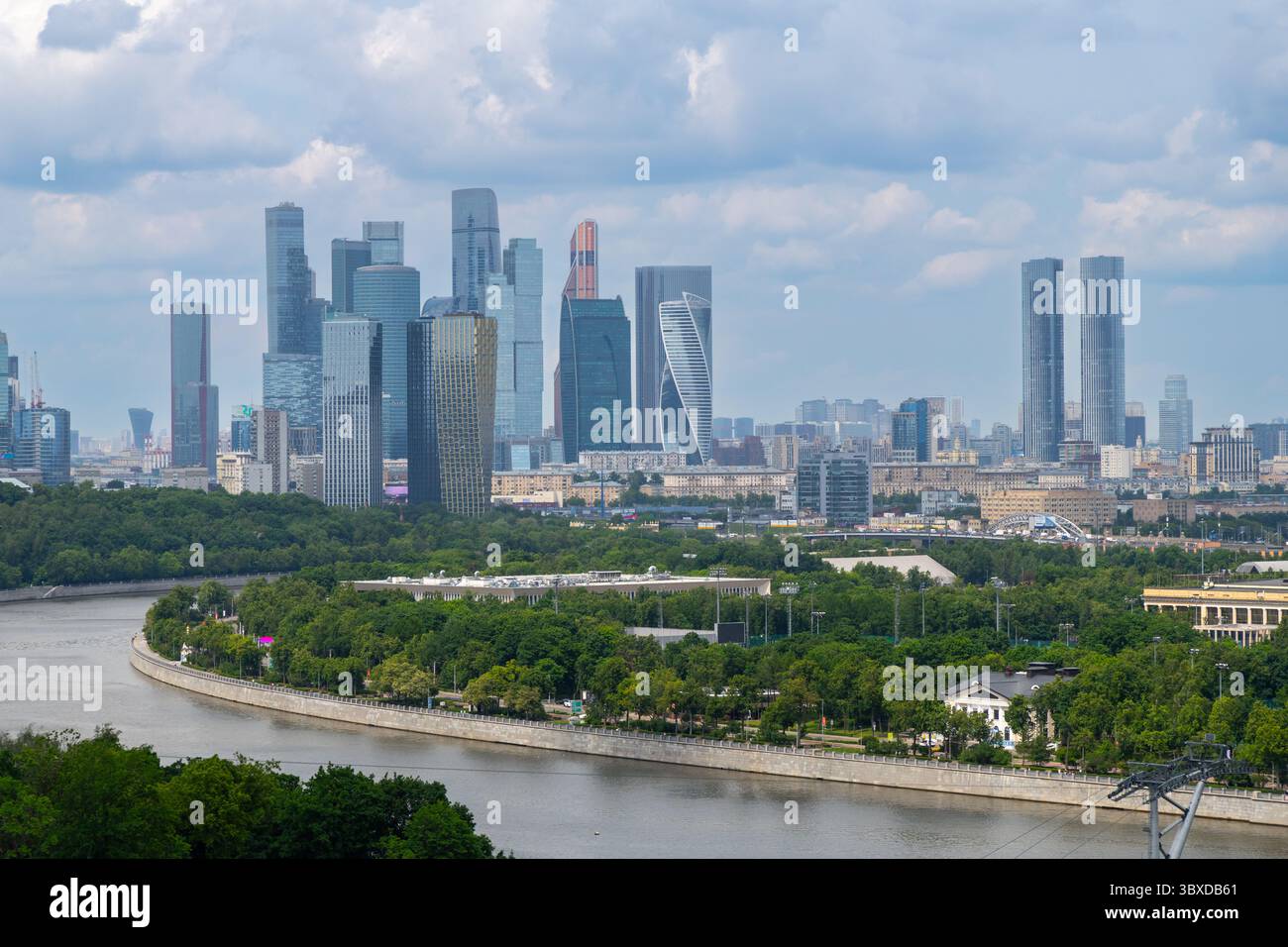 Moscow, Russia - 06.03.2025: Aerial view of Moscow City skyline from ...