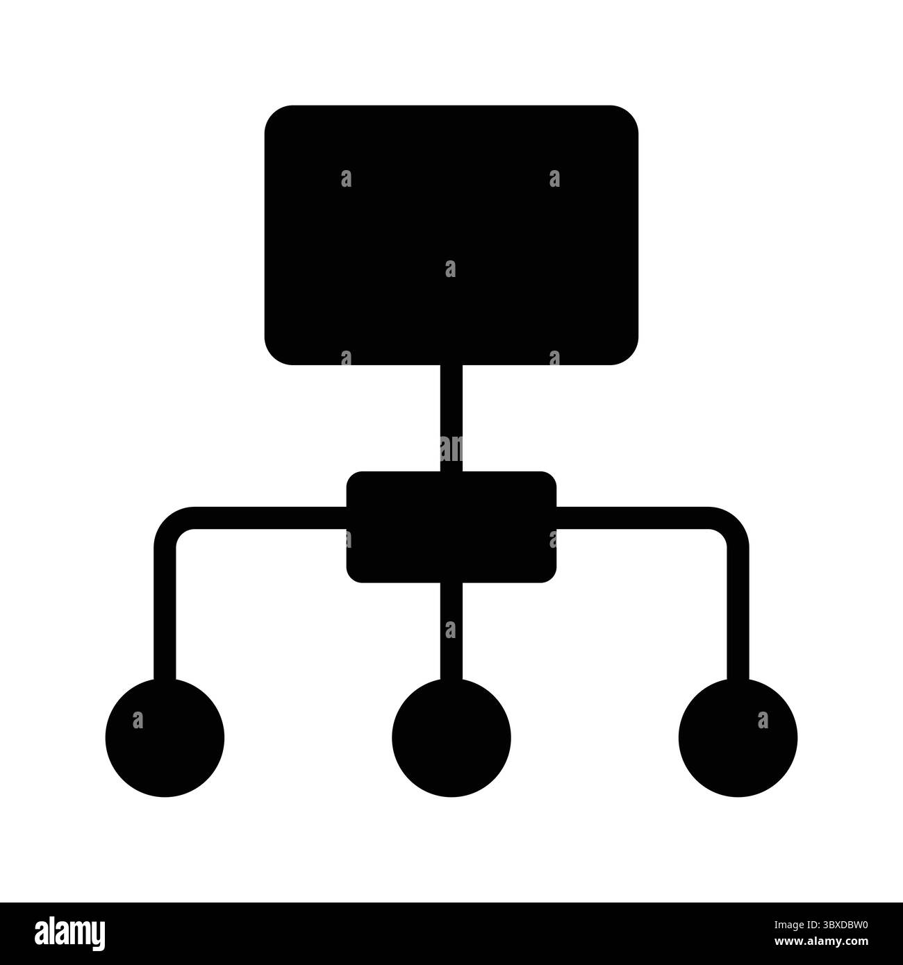 Hierarchy icon design, flowchart vector, workflow icon Stock Vector Image & Art - Alamy